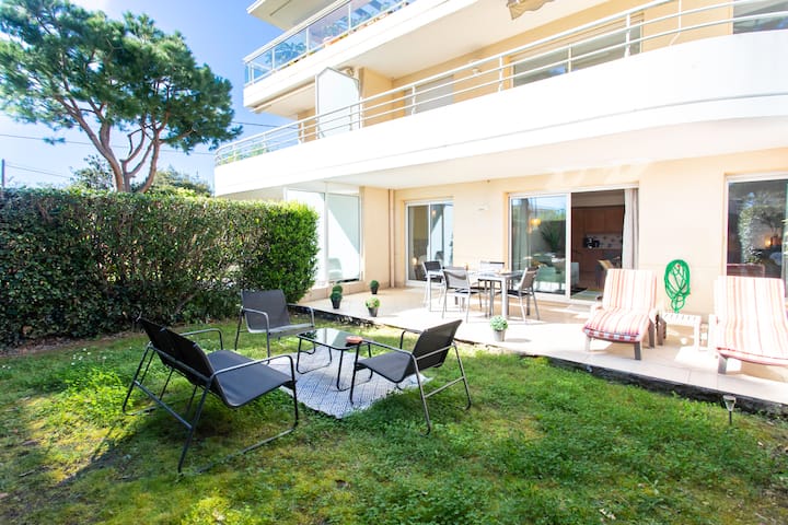 2p Rez-de-jardin Fontonne - Ac/piscine/parking - Juan-les-Pins