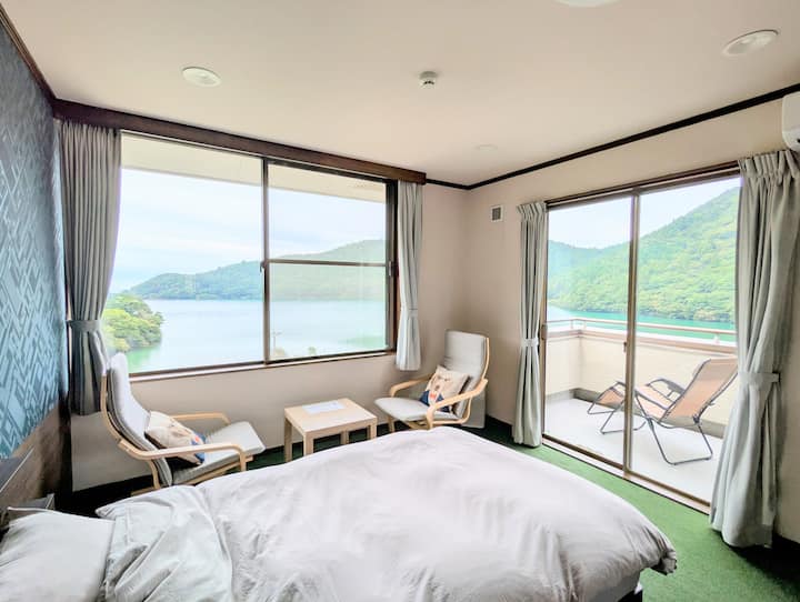 【絶景レイクビュー】ツインルーム、温泉街まで徒歩3分、温泉と自然を満喫 | Wi-fi【駐車場有】 - 長崎県