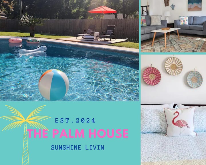 Pool Pet Friendly Oasis! - The Palm House - Pensacola, FL