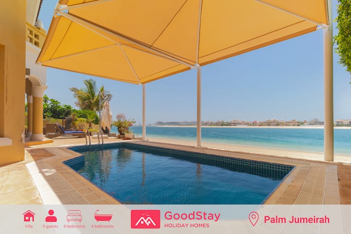 Private Pool & Direct Beach Access-4bdr Villa - Dubai