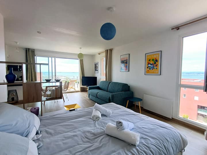 Studio Chez Léo, Wifi, Clim, Place Privé, Pisicine - 塞特港