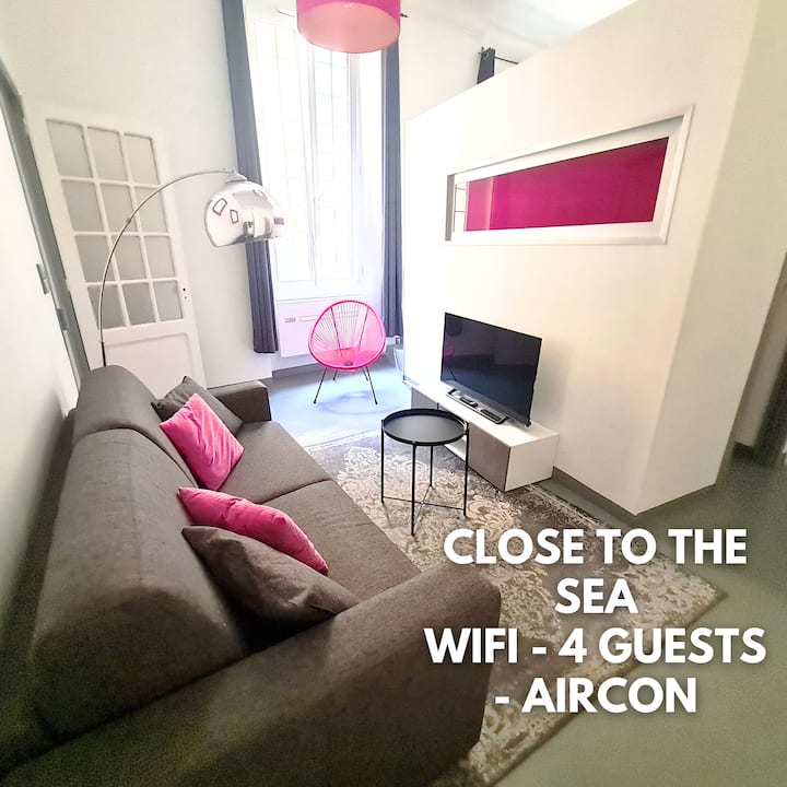 Appartement Moderne, Fuchsia, Industriel, Cosy - Nizza
