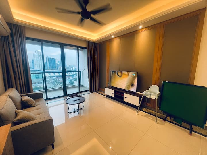 R&f City View @ 3 Bedroom Getaway 6-14pax Smart Tv - Choa Chu Kang
