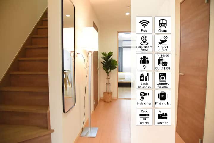 Cosy Detached Villa In Dotonbori, Tennoji, Shinsaibashi, Osaka. "Three Bedrooms, One Living Room, Two Bathrooms" With Free Wi-fi. - Japan