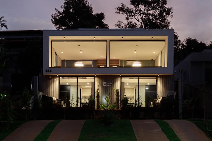 Loft Luxo |Cinema |Lareira |Banheira C/vista | Pet - Serra Negra