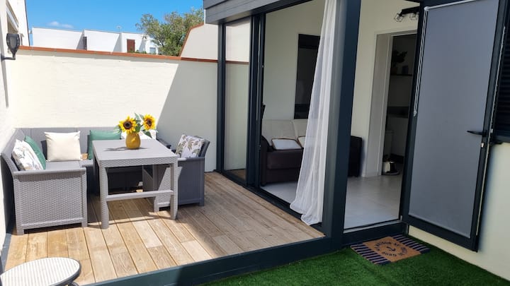 Appart T3 Mer à Pied Et Terrasse Ensoleillée - Le Barcarès