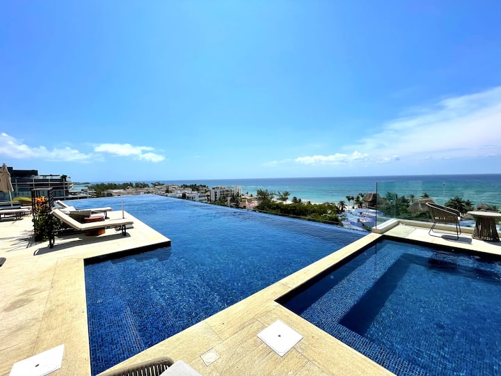 Amplio Depa Para 6 | Rooftop Infinity | Playa - Playa del Carmen