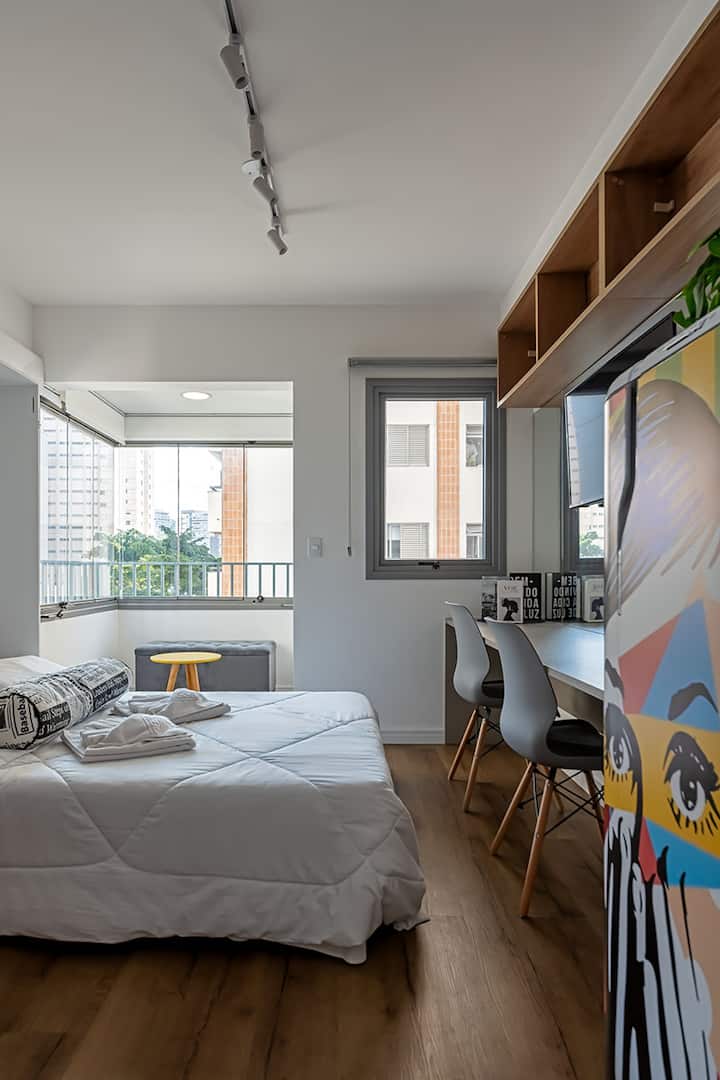 508 - Flat No Coração Do Brooklin Ao Lado Metrô - Santo Amaro