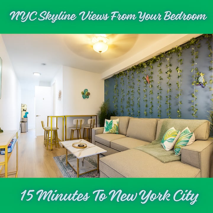 Skyline-view Oasis | Stylish Stay | 15 Min To Nyc - Hoboken, NJ