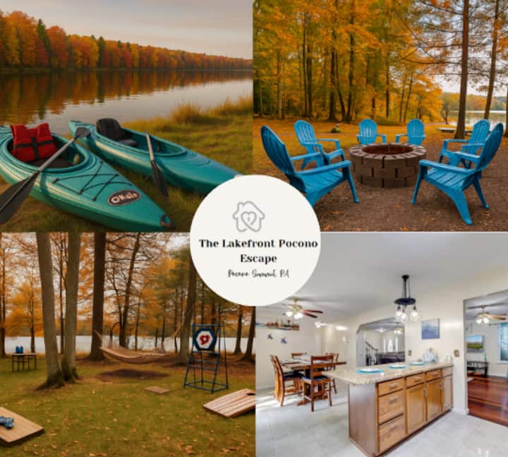 Lakefront/kayak/ Firepit/pets/ Gameroom - Kalahari Indoor Waterpark, Pocono Manor