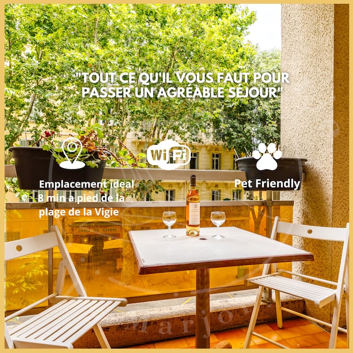 Studio Plaisir De La Plage - Balcon-wifi - Toulon