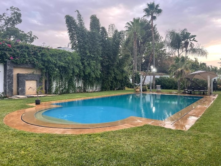 Modern House Big Pool Best Location10 Min To Beach - Rabat