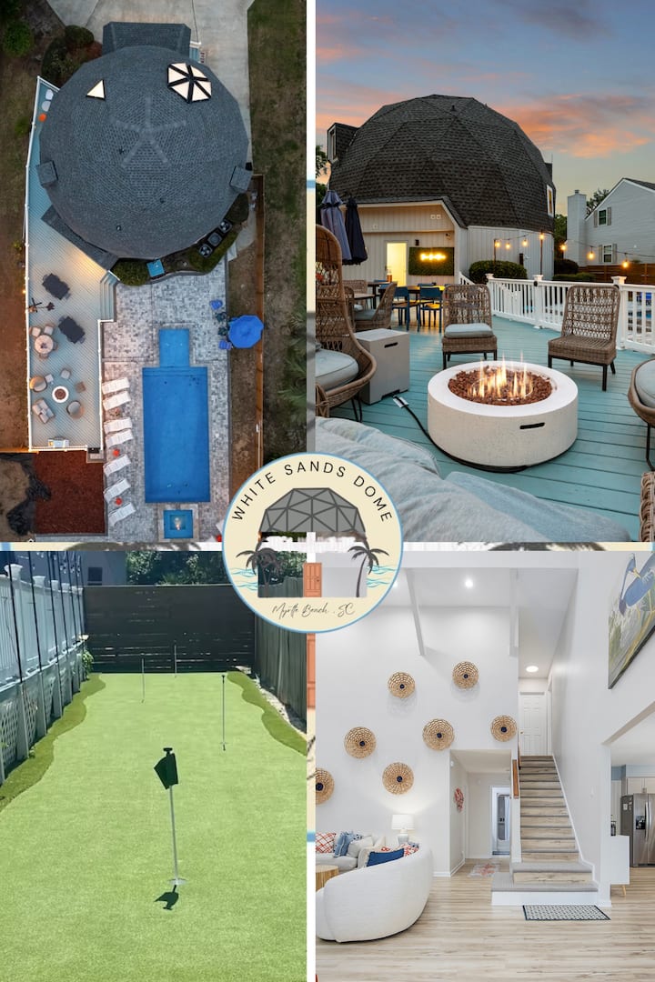 Luxe Dome |Pool |Hottub|putt Green|games|bbq|pets - North Myrtle Beach, SC