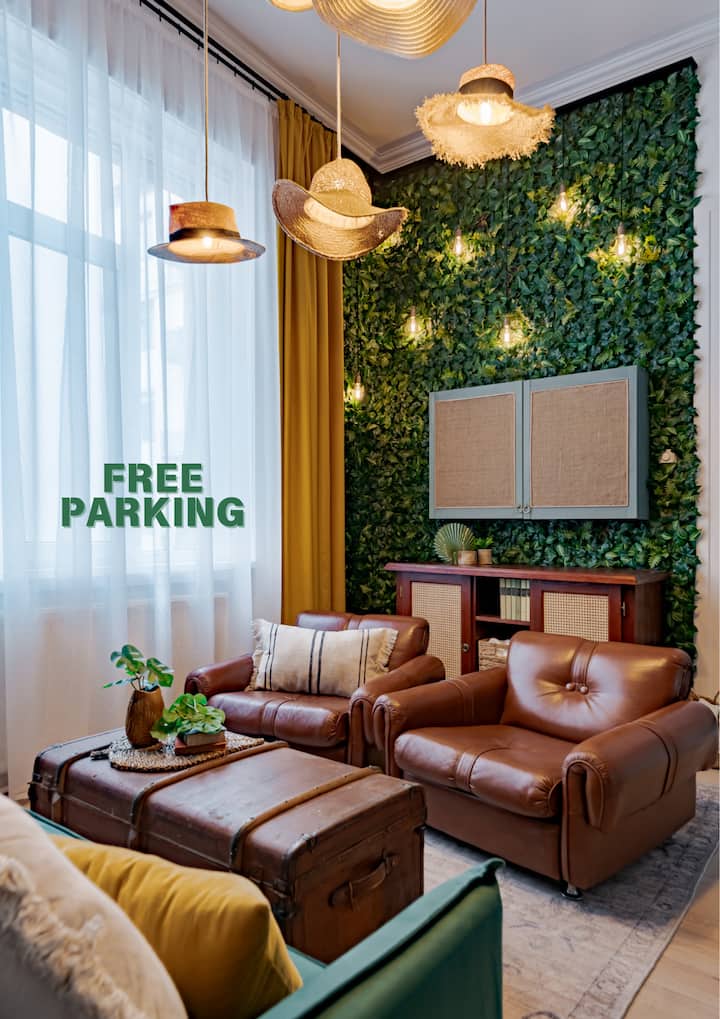 Jungle Aesthetics Downtown Apt. Free Parking & Ac - Budapeszt