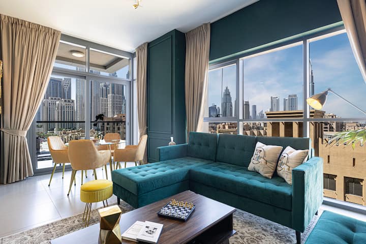Iconic Burj Khalifa Views From Luxury 1br Home - Dubai