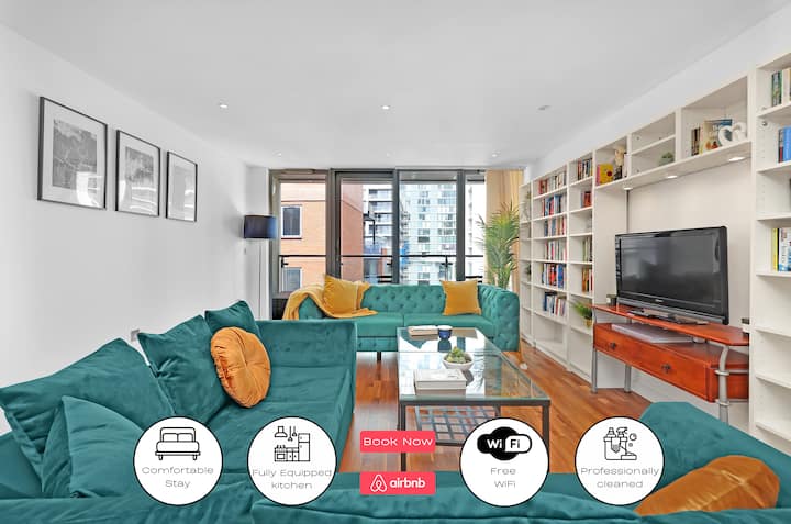 Spacious 2-bed Apartment In Canary Wharf! - Greenwich