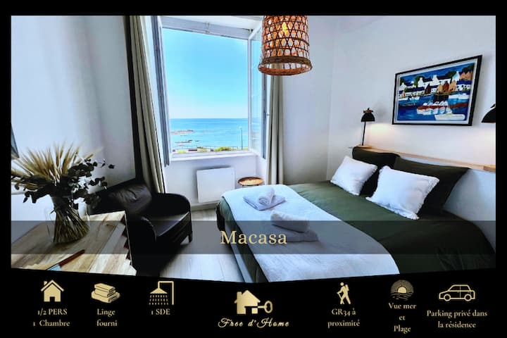 Macasa, Vue Mer, Cosy, Parking Privé, Gr34 - Clohars-Carnoët