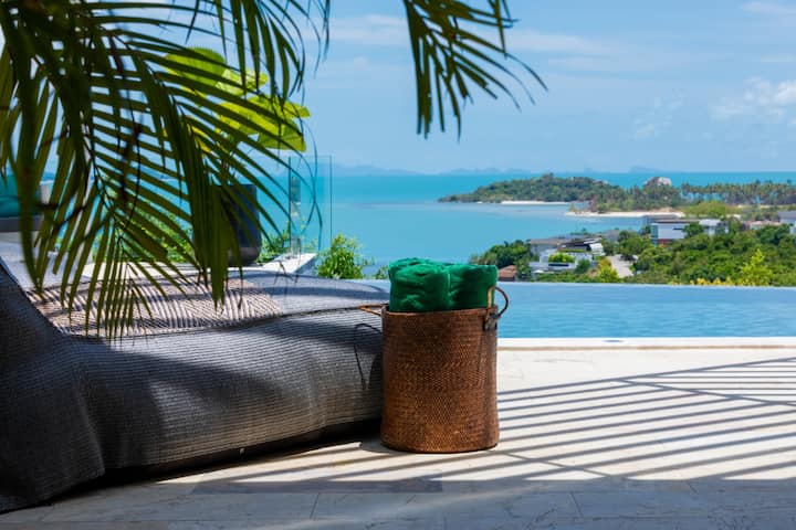 New & Modern 3 Bed/4 Bath Beachside Sea View Villa - Koh Samui