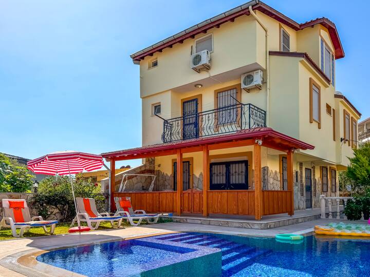 Villa | Piscine Priv.+enfants | Plage Sable 5m - Davutlar