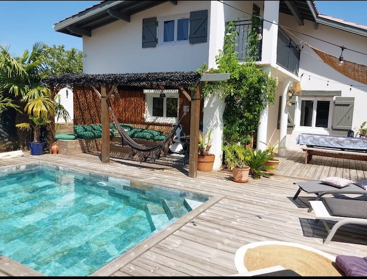Villa Piscine 8 Pers. Plage 2km - Tarnos