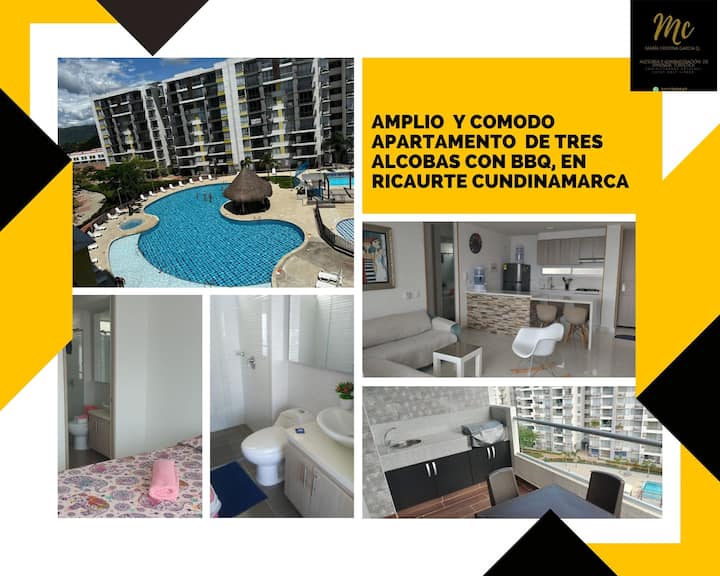 Amplio Apto. En Club House-wifi - Ricaurte