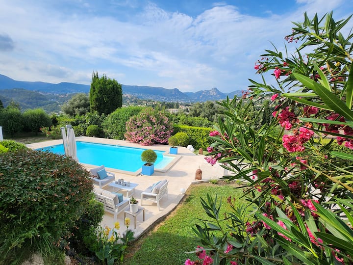Villa In Vence - Modern/boho Mountain View & Pool - Vence