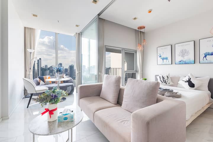 35f -Panoramic City Views! High-end Condo Bts Nana - Bangkok
