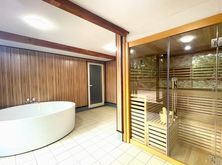 サウナジャグジー付き別荘#カラオケ #ペット可 #マウンテンビュー #富士山眺望 #雨でもBbq - Izunokuni