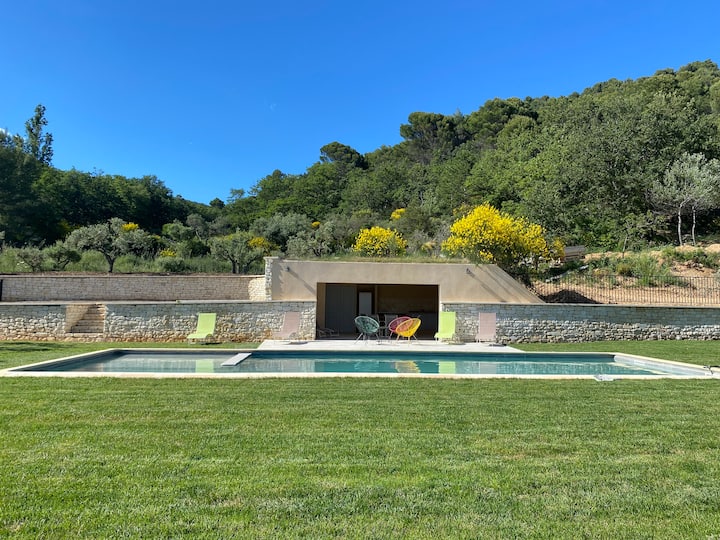 Villa Avec Vue Panoramique Pour 6 - Cucuron