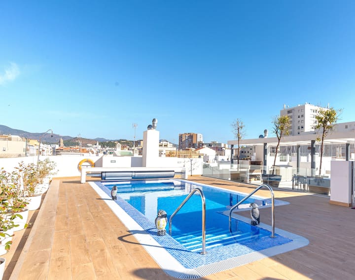 Terrace - Pool- Parking- New- Málaga Centro - 馬拉加