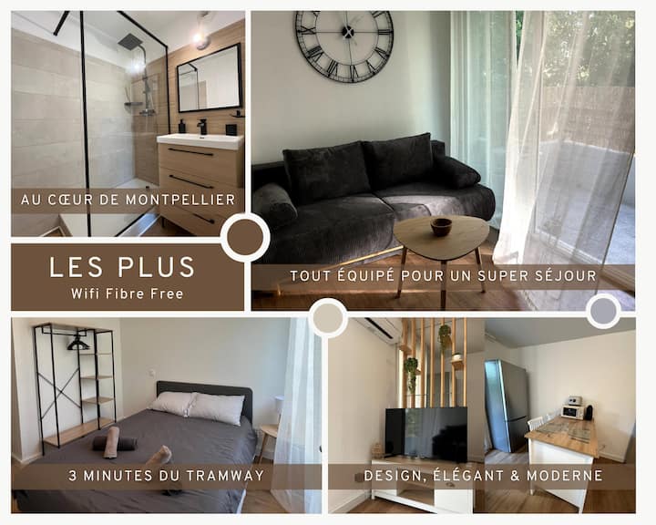 F2 4pers Clim & Parking – Sabines, Montpellier - Lattes