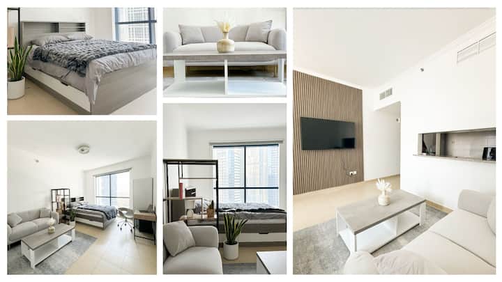 Cosy Modern Studio With Lake View And Rooftop Pool - Dubai Marina