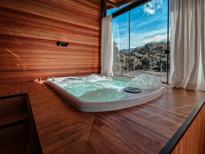 Cabin With Spa, Lake And Outdoor Fire Pit - Bom Retiro