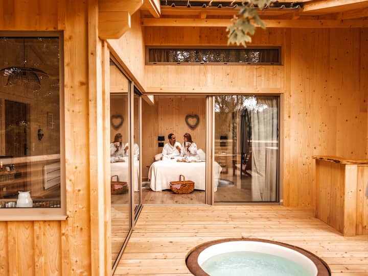 Cabane "Coup De Coeur" Avec Jacuzzi - 法國