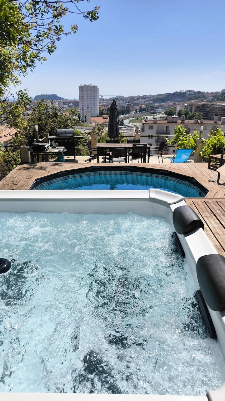 Maison Cosy Avec Jacuzzi Et Piscine Et Vue Mer - Nice