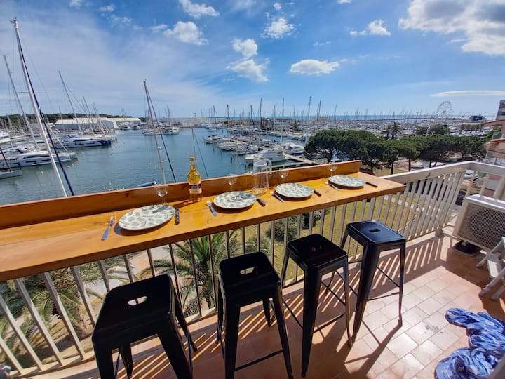 Belle Vue Marina, Appt 6 Pers, 2 Ch, Clim, Pking - Canet-en-Roussillon