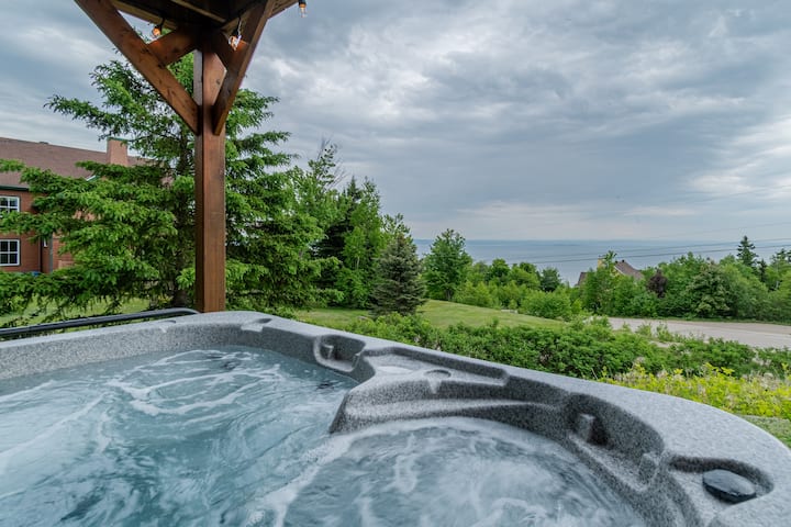 5ch & 3sdb - Spa+vue+foyer Wow! - Unité Du Bas - Baie-Saint-Paul