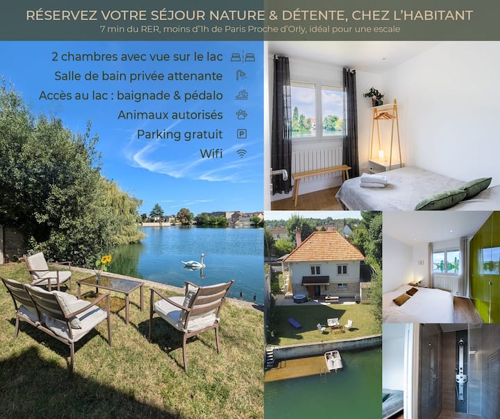 2 Chambres - Maison Bord De Lac - Proche Orly - Brétigny-sur-Orge