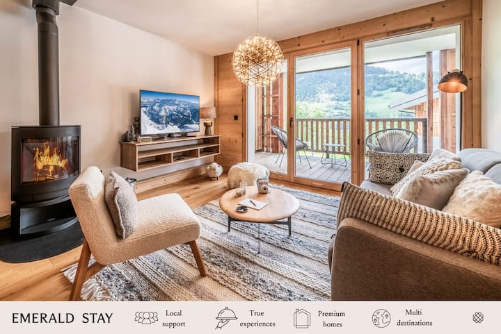 Opale - Appartement Cozy Avec Terrasse à Megève - Praz-sur-Arly