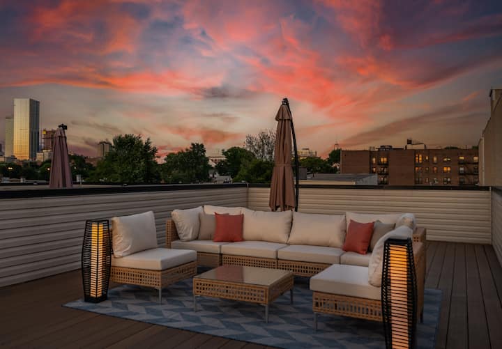 New Lux 3br W/ Free Parking & Rooftop Mins To Nyc! - Hoboken, NJ