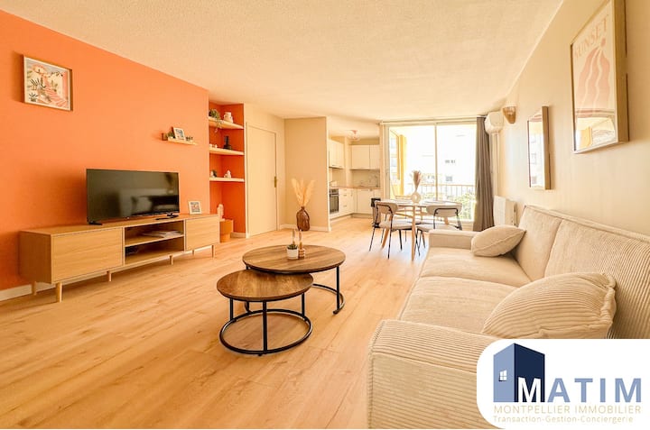 Farges - Gare Saint Roch - Terrasse + Garage Privé - Montpellier