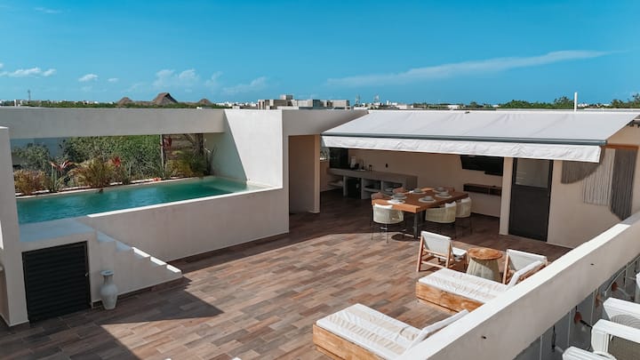 Doble Penthouse Tulum –6 Hab, 2 Albercas & Rooftop - Tulum