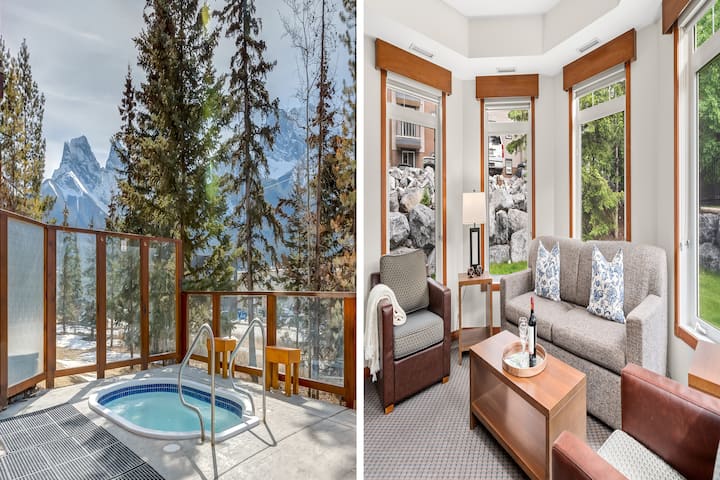 Stunning Corner Suite | 2 Hot Tubs | Near Downtown - Kootenay River