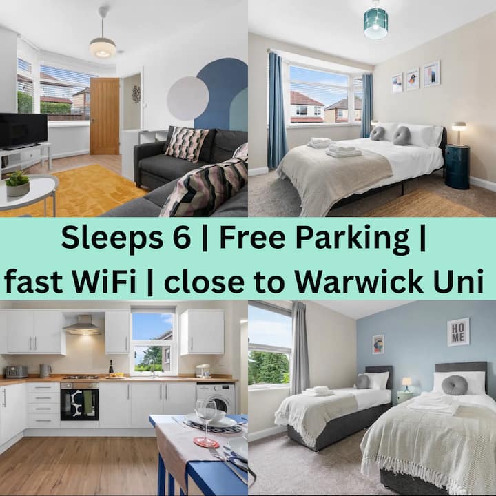 3br Nr Warwick Uni• Wifi & Free Parking, Sleeps 6 - Coventry