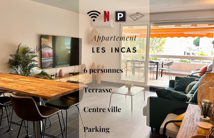 086 -Les Incas -T3 -Centre Ville- Parking - La Grande-Motte