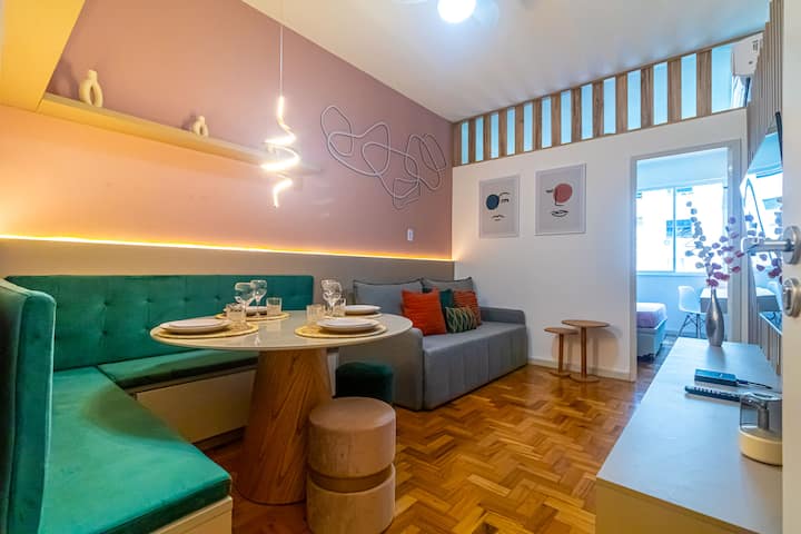 Newly Renovated Vibrant Retro Lines & Modern Vibes - Rio de Janeiro