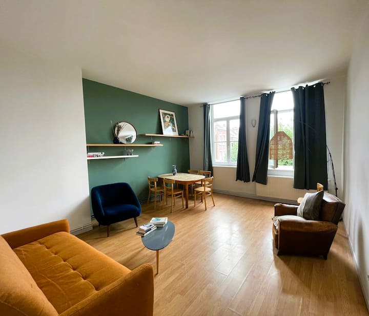 Grande Suite Familiale 1: Salon/cuisine/2 Chambres - Lille