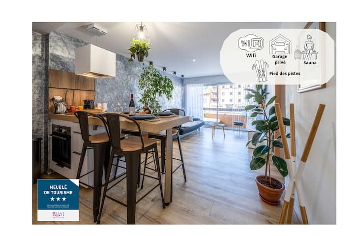 T2 Lumineux  Pied Du Prorel Sauna Et Garage Privé - Briançon