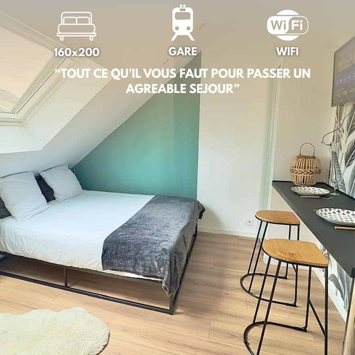 Happynest Studio - 5 Min Gare Centre Ville - Wifi - Longueau
