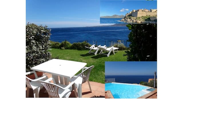 Studio Accès Mer,piscine,parking,vue Mer&citadelle - 꺌비